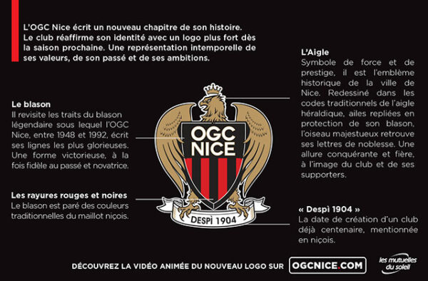 Présentation du Nouveau Logo de l'OGC Nice - Sport Buzz Business