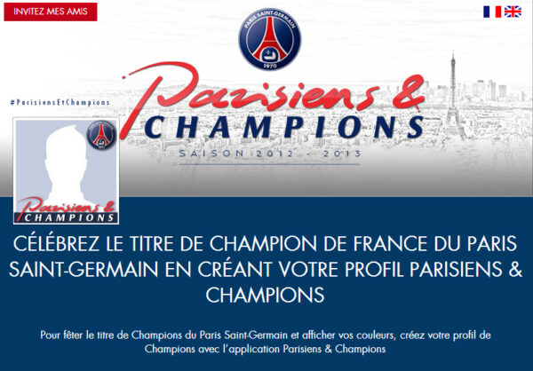 Le PSG lance "Profil de Champions" sur Facebook - SportBuzzBusiness.fr