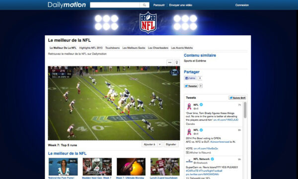 Dailymotion s'associe à la NFL ! - Sport Buzz Business