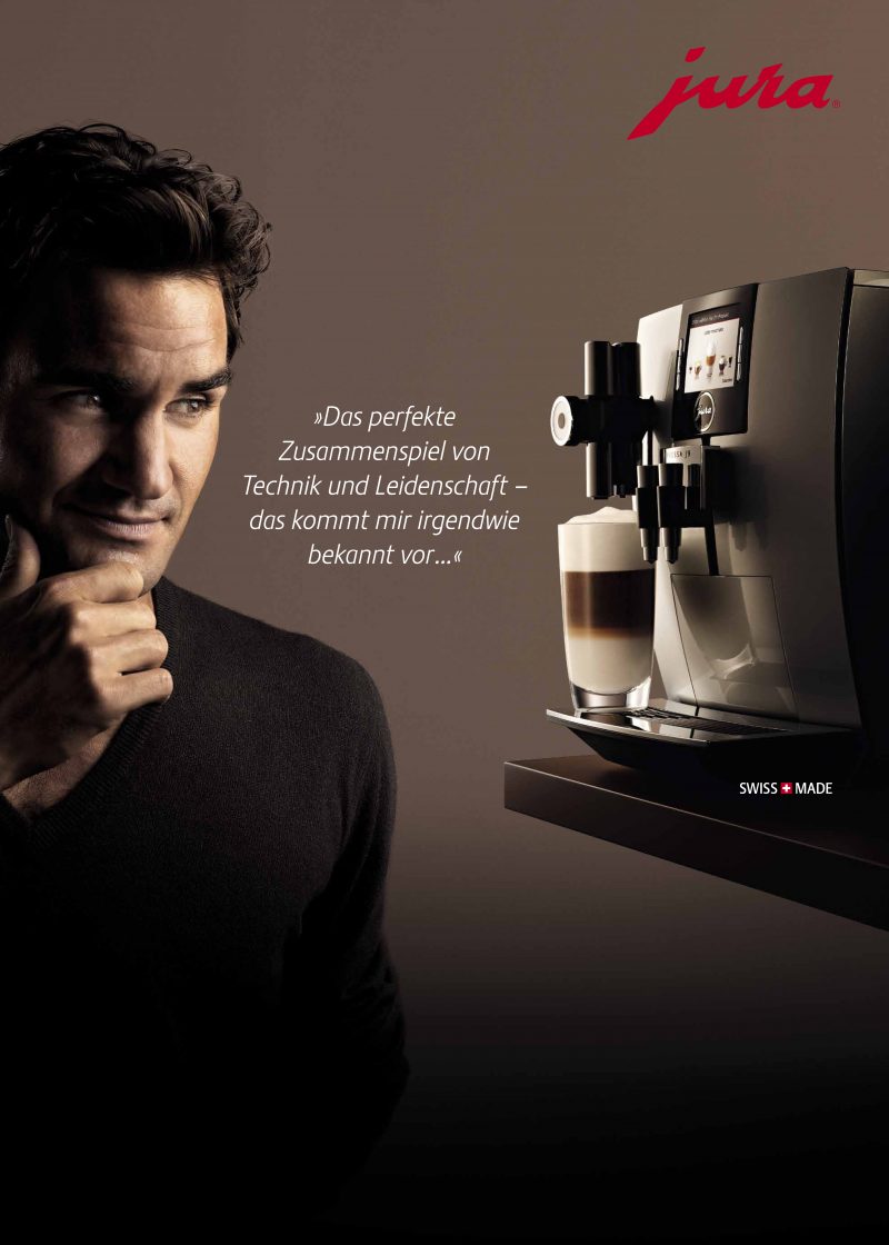 Roger Federer dans la dernière publicité des machines à café Jura ...