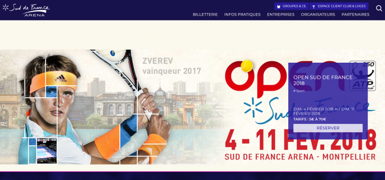 Le site officiel de la Sud de France Arena de Montpellier fait peau ...