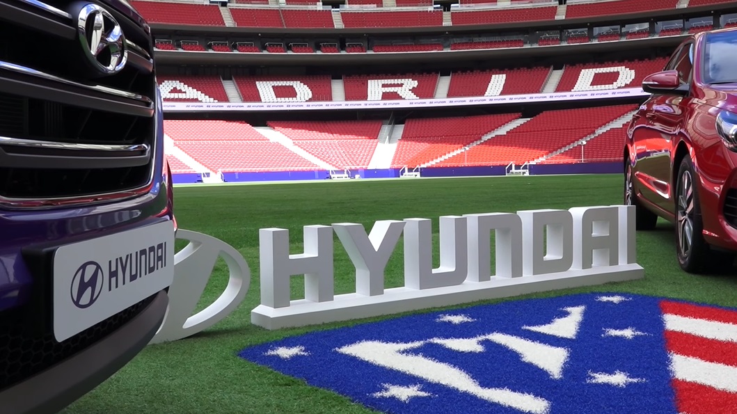 Hyundai nouveau sponsor sur la manche de l'Atlético de Madrid - Sport ...