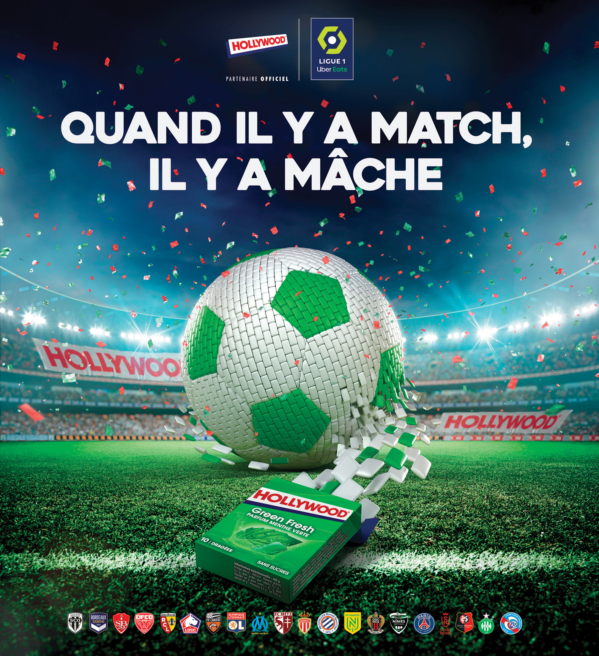 Hollywood Chewing-Gum nouveau sponsor de la Ligue 1 Uber Eats jusqu'en ...