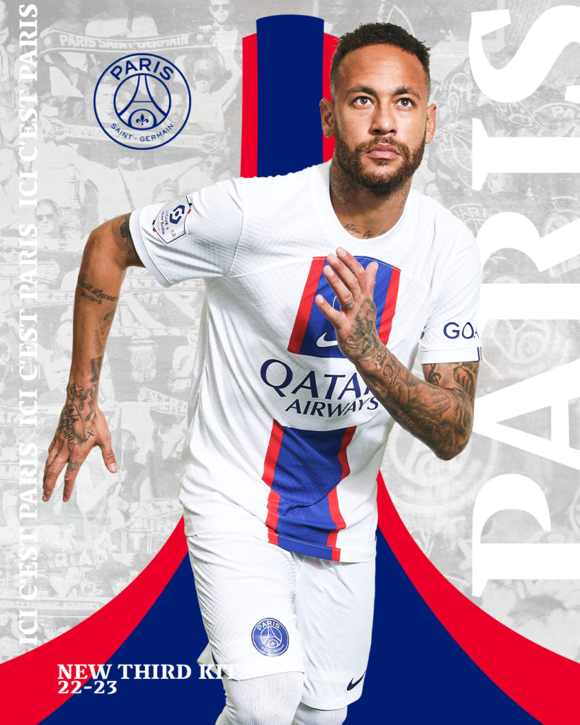 Le Paris Saint-Germain dévoile son nouveau maillot Third (Nike) pour la saison 2022-2023 - Sport ...