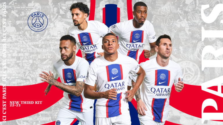 Le Paris Saint-Germain dévoile son nouveau maillot Third (Nike) pour la ...