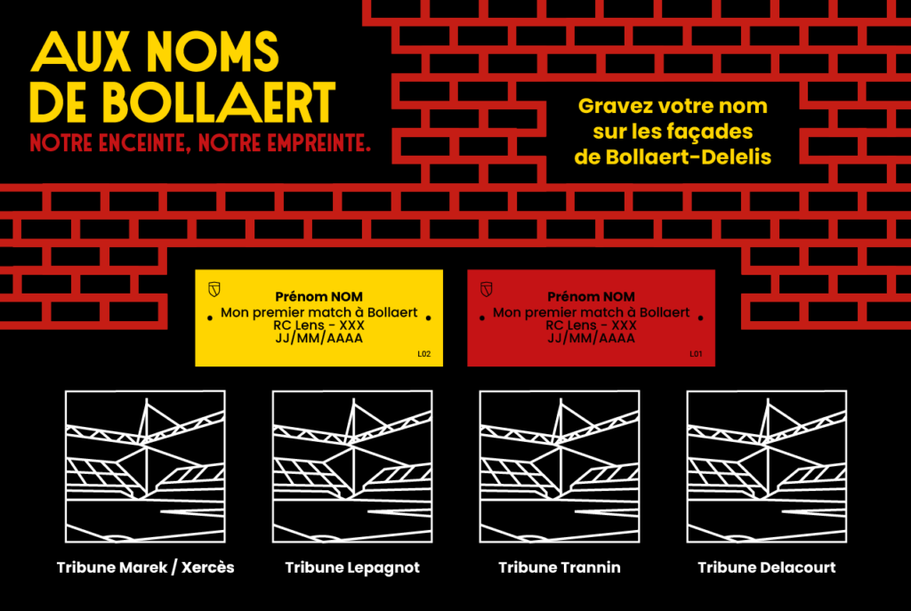 Les supporters du RC Lens peuvent désormais s'offrir une plaque ...