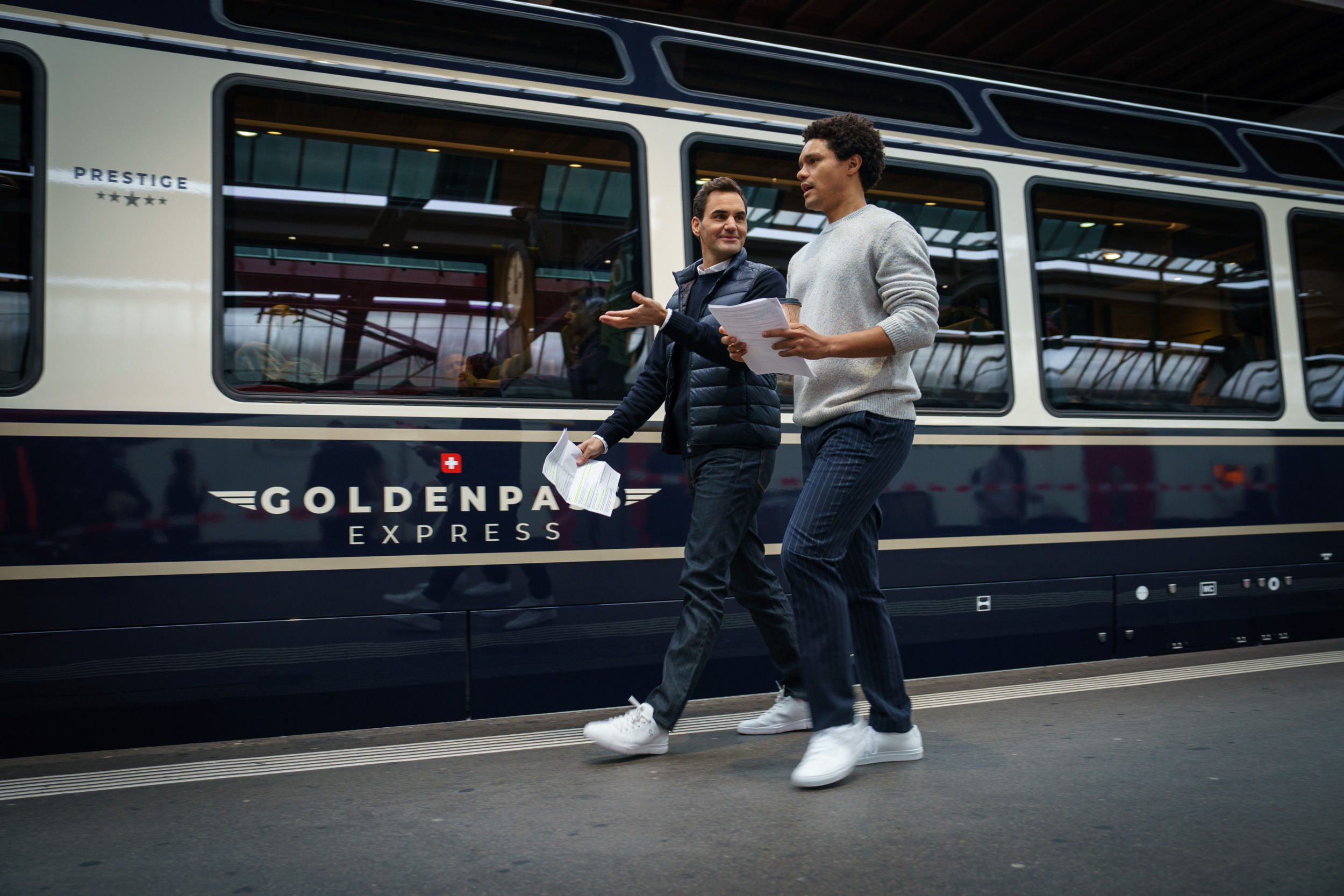 Suisse Tourisme réunit Roger Federer et l'humoriste Trevor Noah dans sa ...