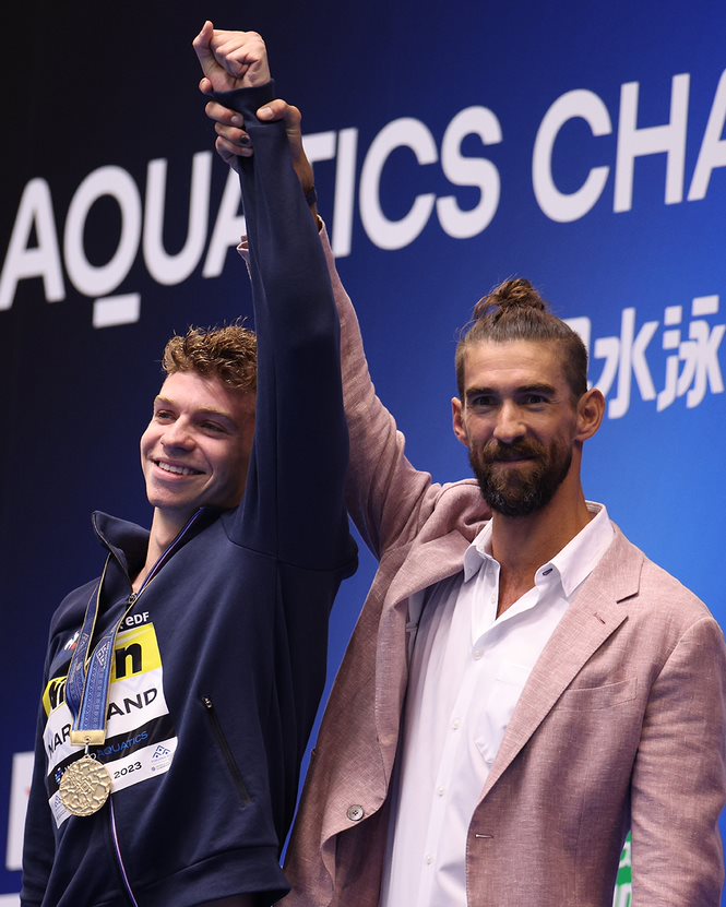 Léon Marchand - un nouveau titre de Champion du Monde et un Record du ...