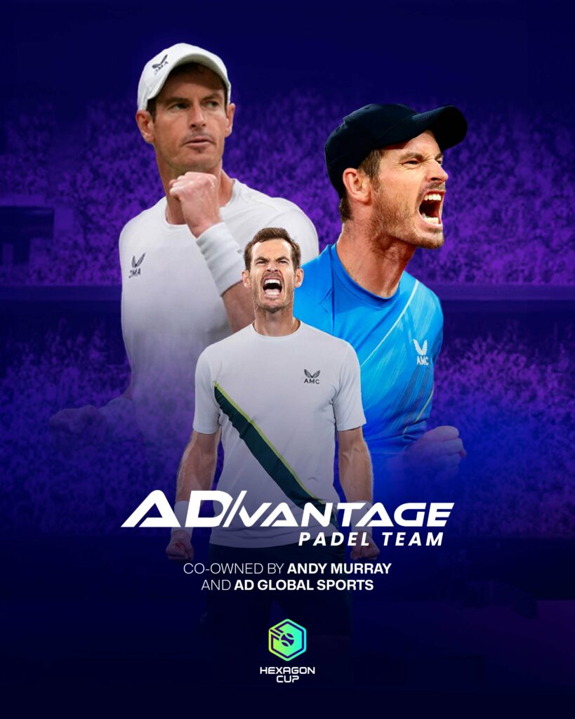 Hexagon Cup : Andy Murray aura son équipe de padel avec "AD/vantage" - Sport Buzz Business