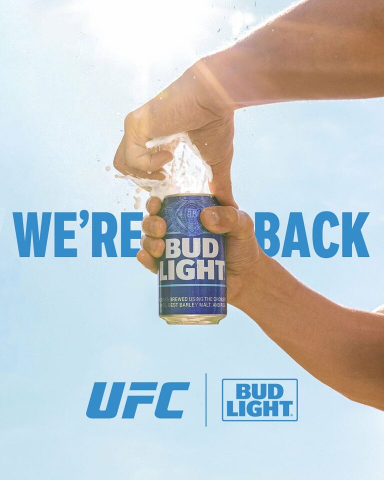 Bud Light redevient sponsor de l'UFC dès 2024, le plus gros contrat ...