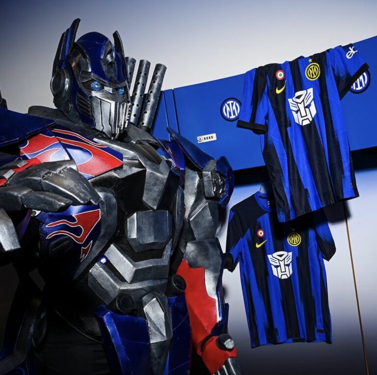 Le logo Transformers sur le maillot de l’Inter - Sport Buzz Business
