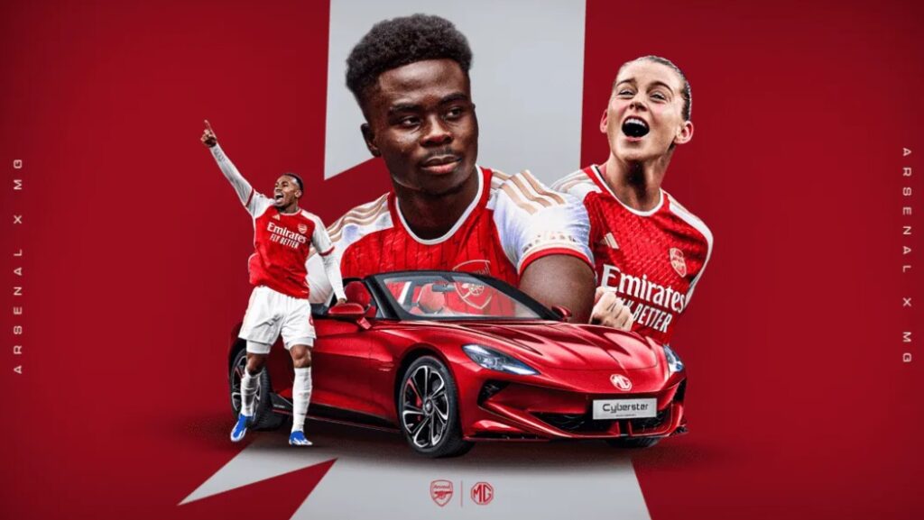 MG Motor nouveau sponsor automobile d'Arsenal - Sport Buzz Business