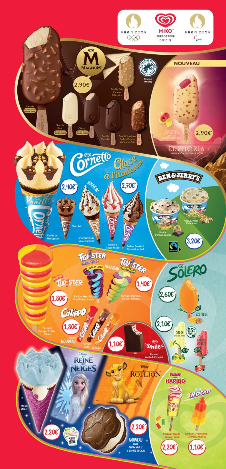 Les glaces Miko nouveau supporter officiel de Paris 2024 (Magnum ...