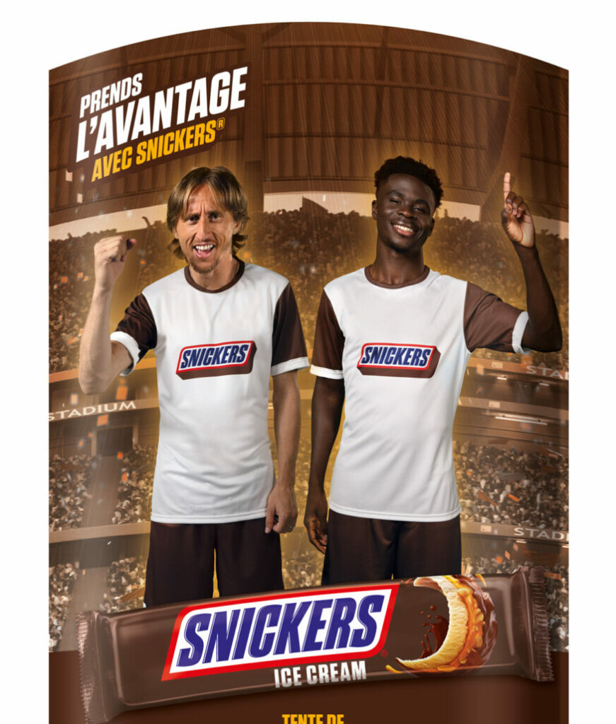 Snickers mise sur les footballeurs Luka Modric et Bukayo Saka pour sa ...