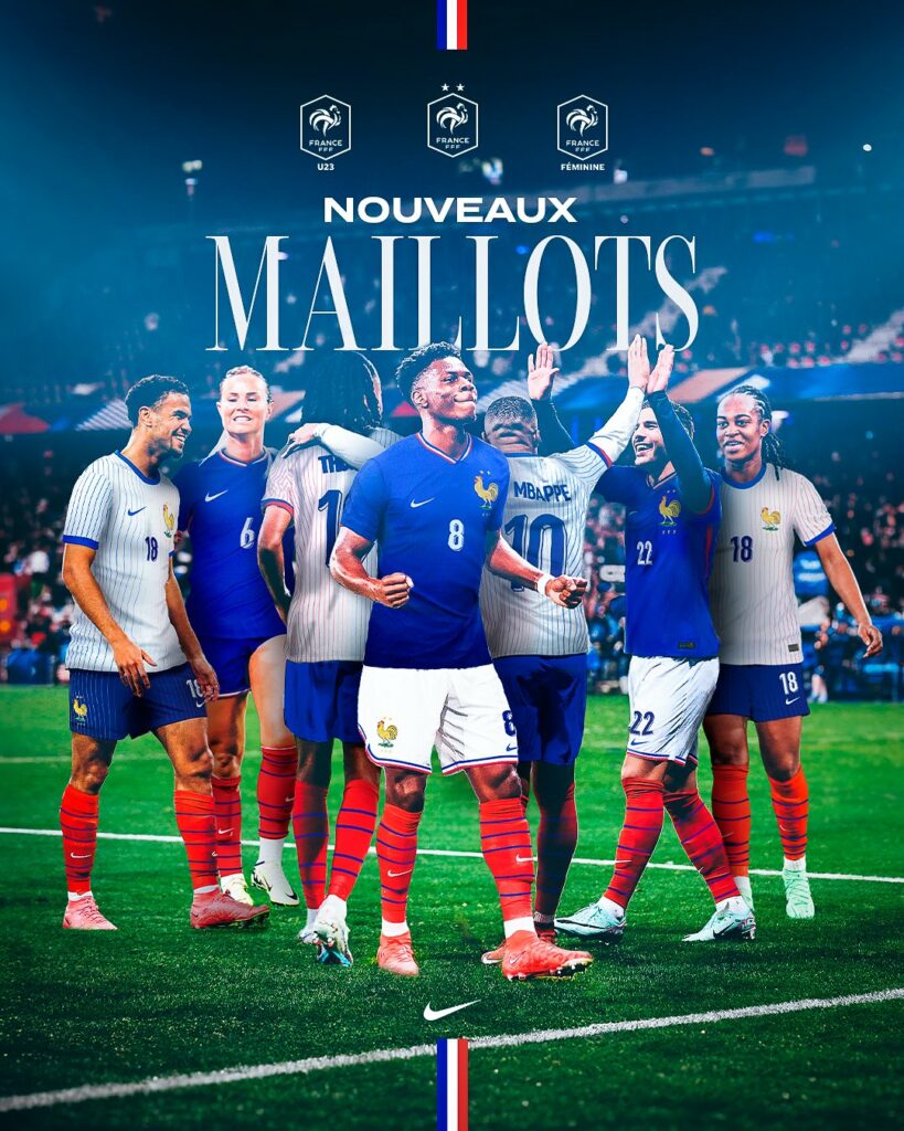 Nike dévoile les nouveaux maillots de l'Equipe de France de football pour l'UEFA Euro 2024 ...