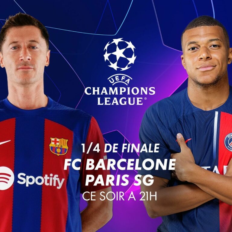 UEFA Champions League : Le 1/4 de finale retour FC Barcelone - PSG ne sera pas diffusé sur ...