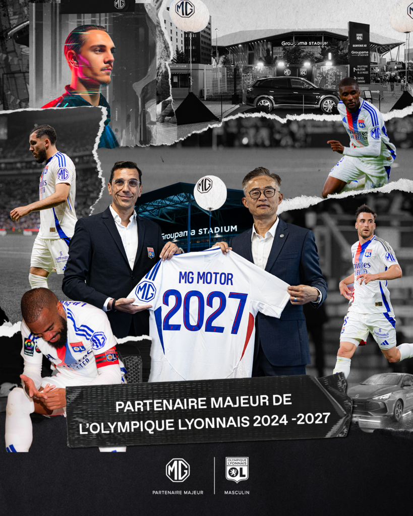 MG Motor prolonge son contrat de sponsoring avec l'Olympique Lyonnais ...