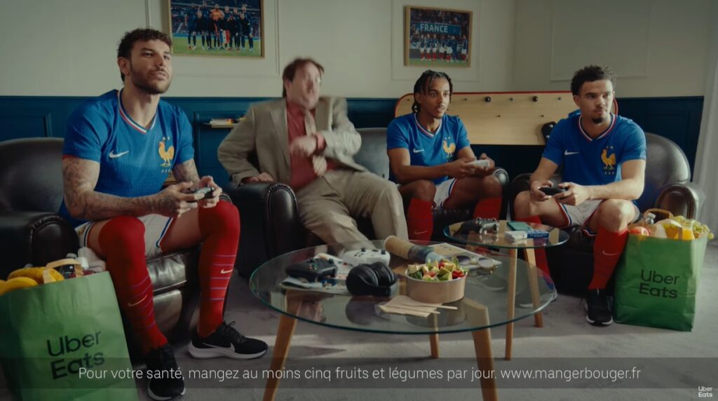 Uber Eats dévoile sa nouvelle publicité avec Fred Livraison et les joueurs de l'Equipe de France ...