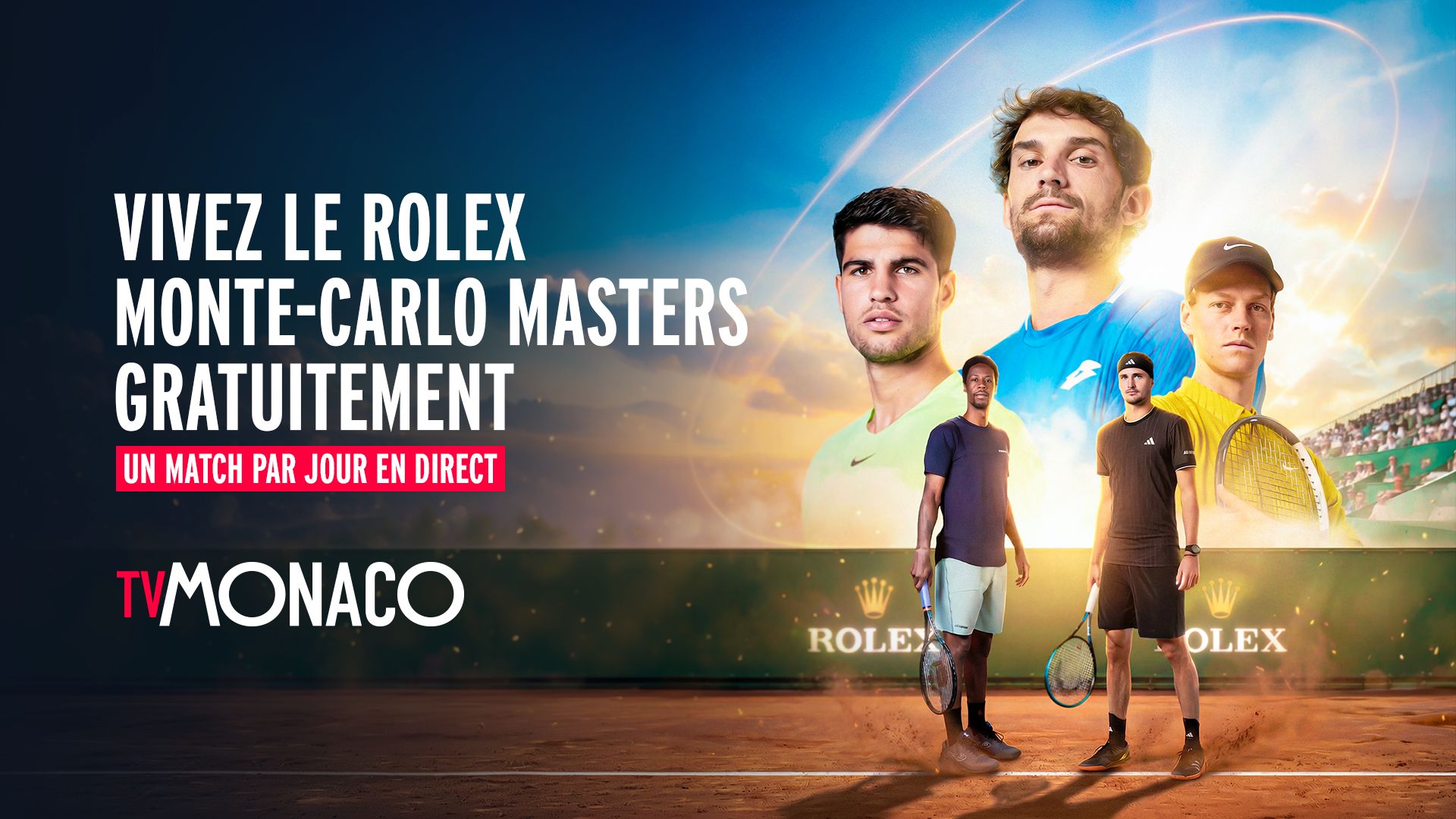 Rolex Monte-Carlo Masters : un match par jour sur TVMonaco
